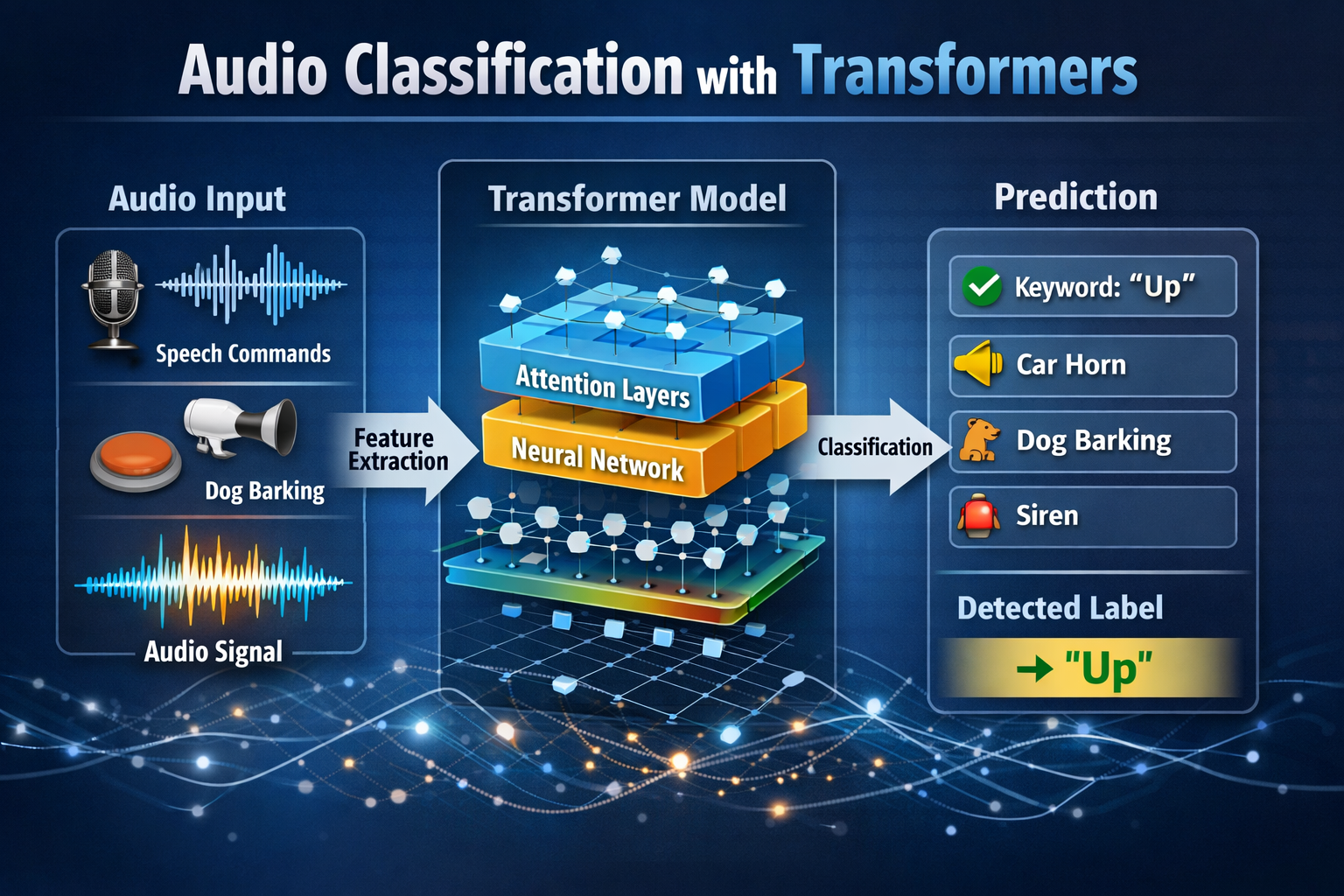 Easy Audio Classification With Transformers Using Wav2Vec2