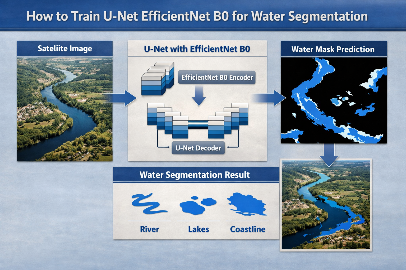 How To Train U-Net EfficientNet-B0 For Water Segmentation