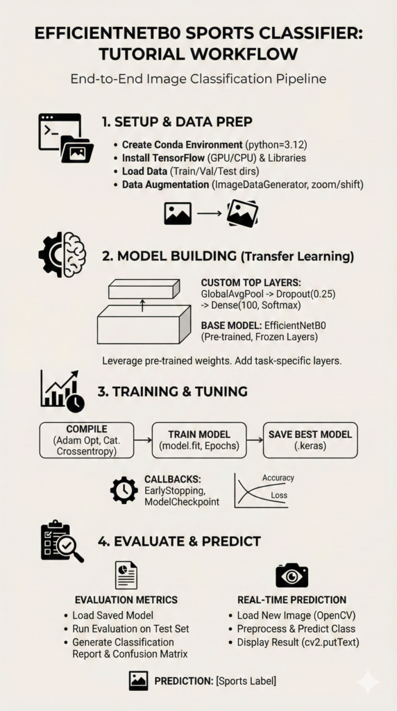 EfficientNetB0 Image Classification Tutorial: Sports Guide